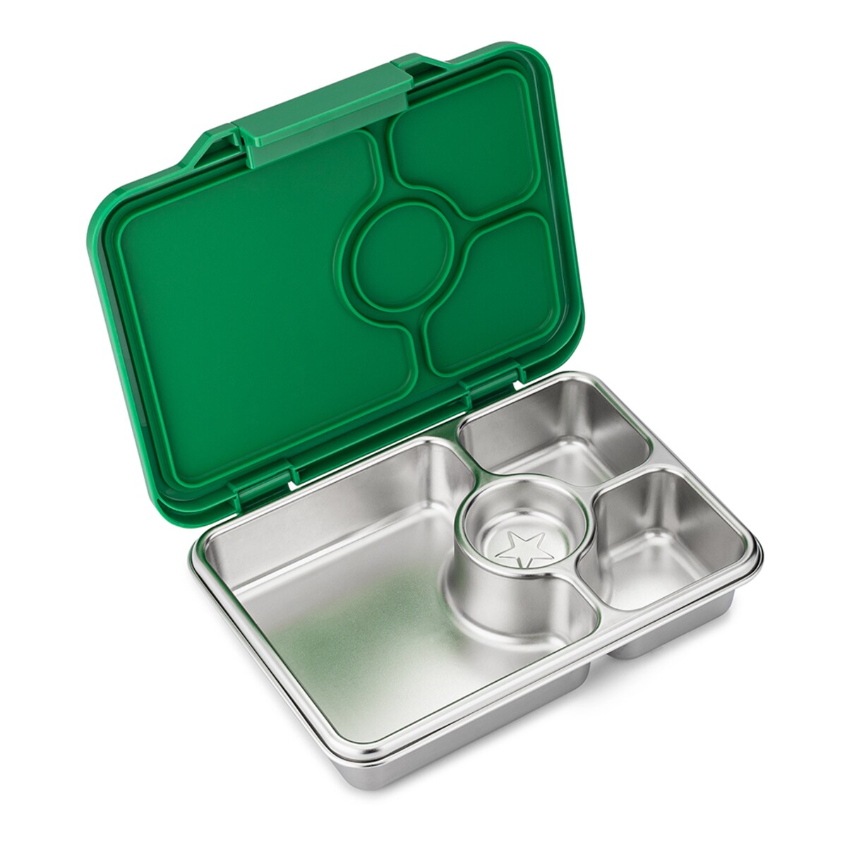 Yumbox Pret Stainless Steel Bento Box 4 Compartment - Pomme Green ...