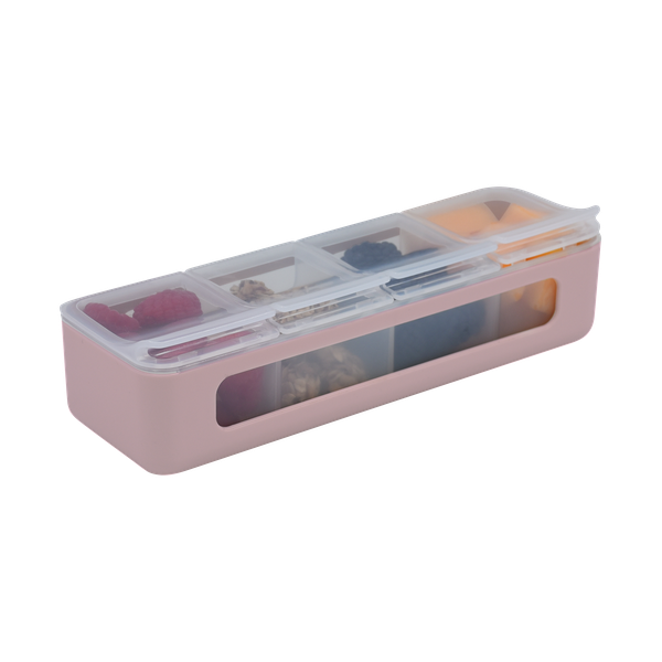 Melii Luxe 4 Snackle Box Pink- 4 Compartment – Bambino Love